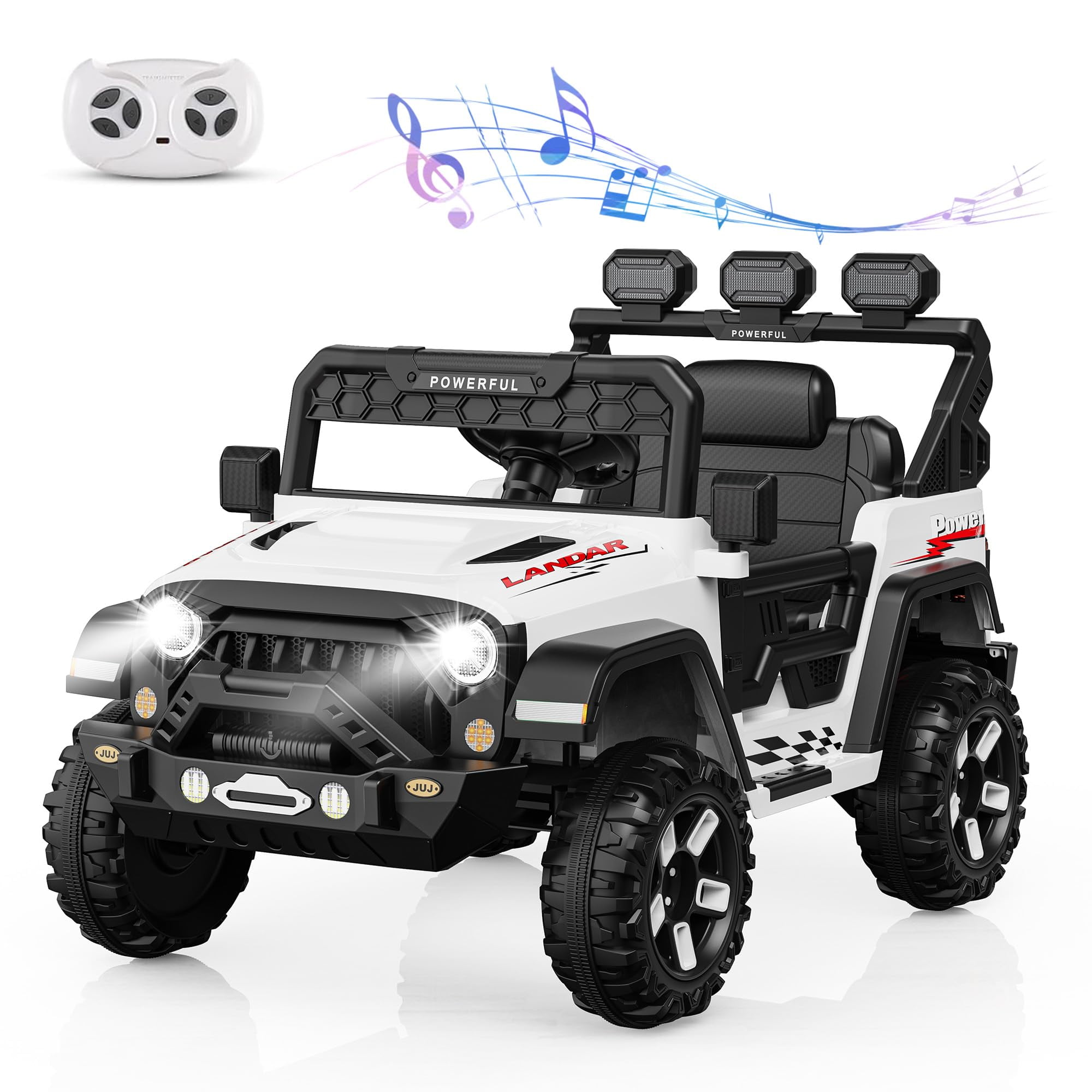 Huisuilinss 12V Kids Ride On Truck Car,Electric Vehicle,Battery Powered ...