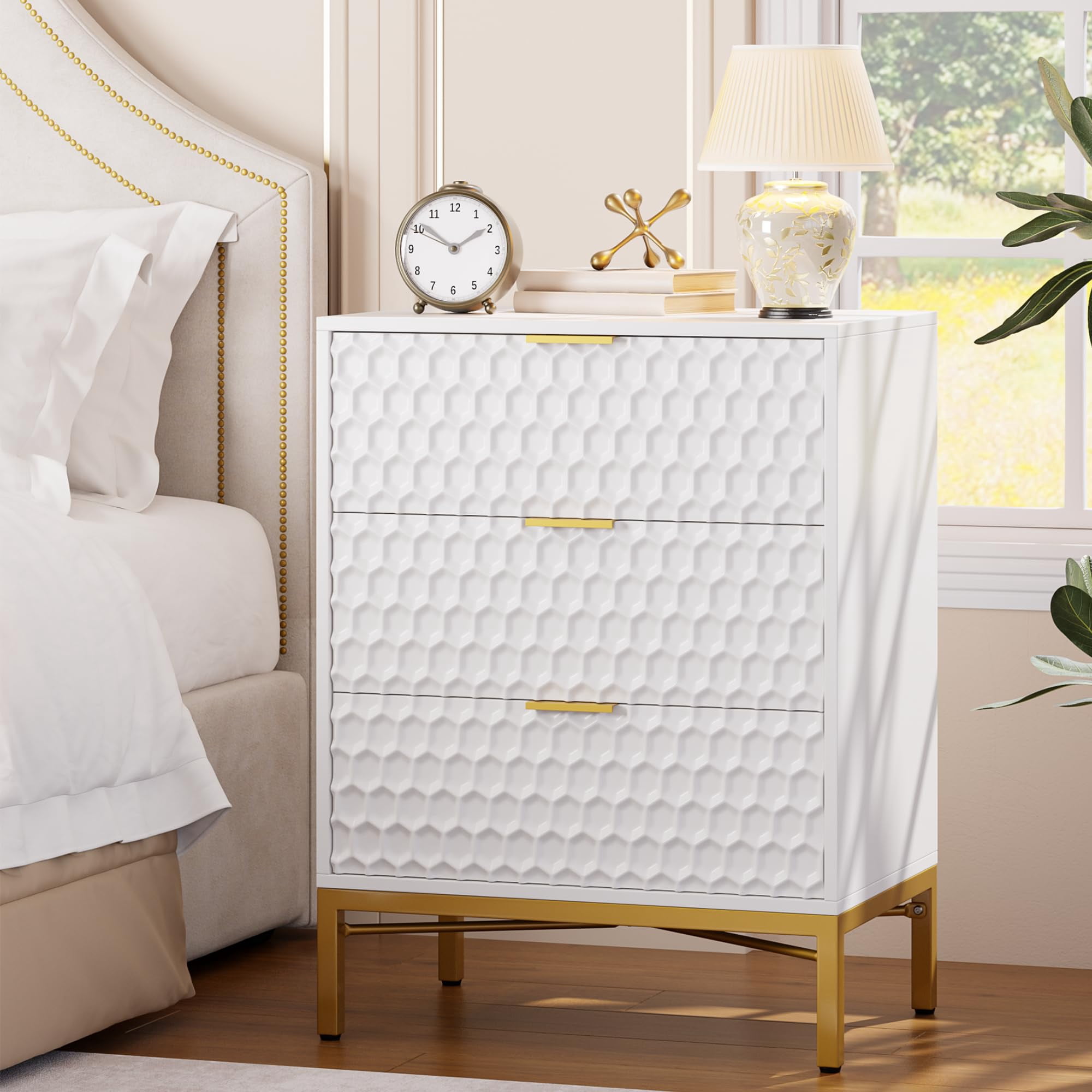 Huisuilinss 3 Drawer Dresser For Bedroom,Chest Of Drawers,Modern ...