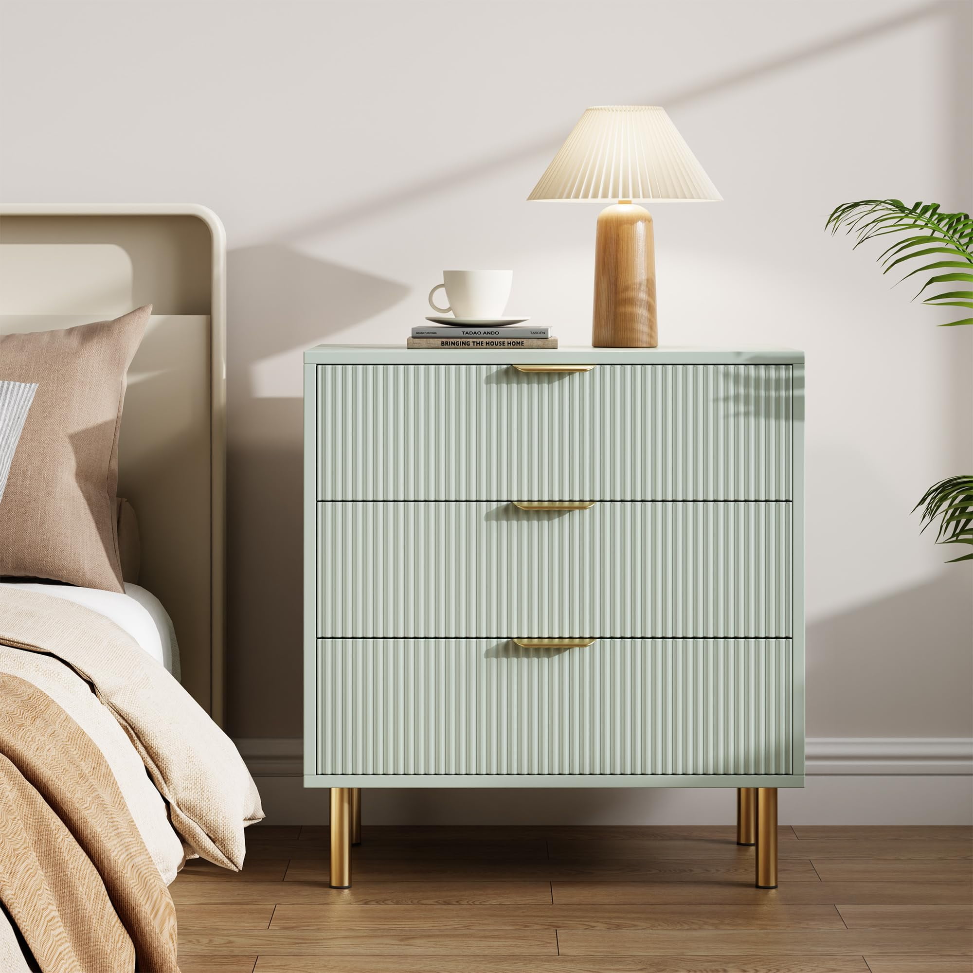 Huisuilinss 3 Drawer Dresser For Bedroom,Wood Chest Of Drawers ...
