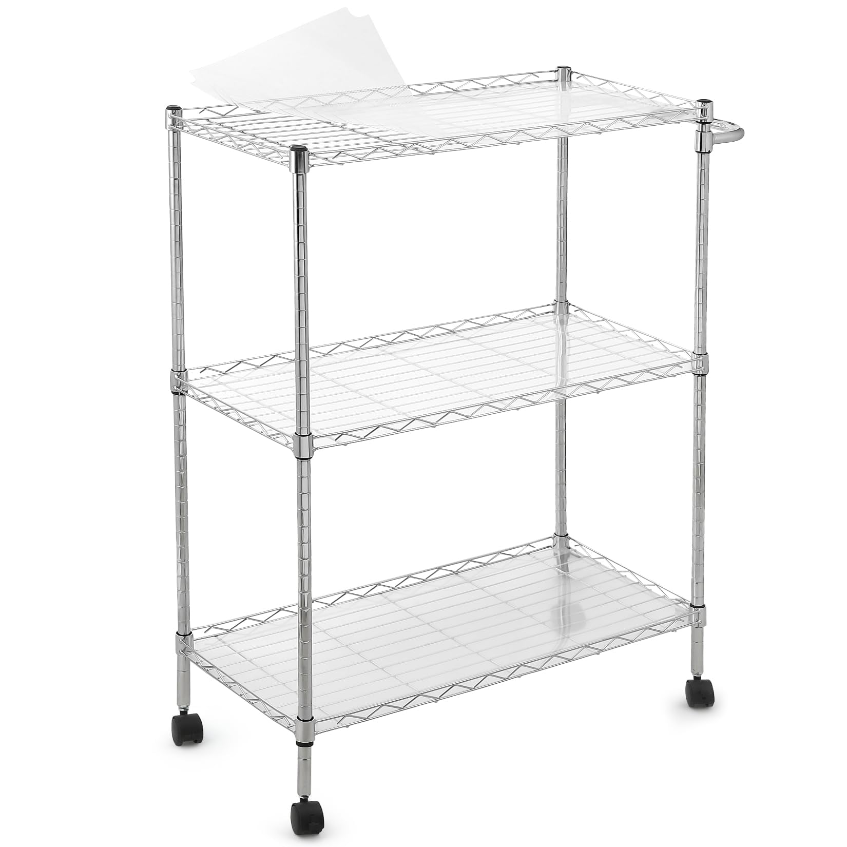 Huisuilinss 3 Tier Rolling Shelf,Heavy Duty Rolling Utility Cart, Wire ...