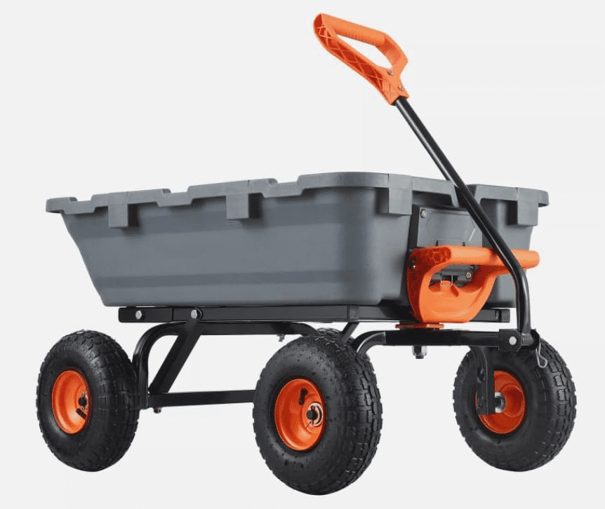 Huisuilinss 800LBS Garden Dump Cart,Heavy Duty Yard Dump Cart Wagon ...