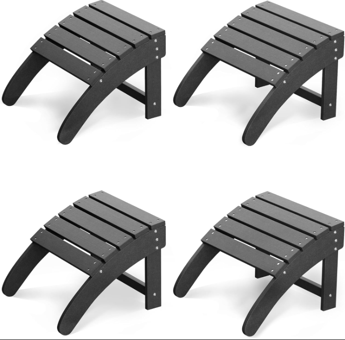 Huisuilinss Adirondack Ottoman Foot Rest,HDPE Patio Footrest For ...