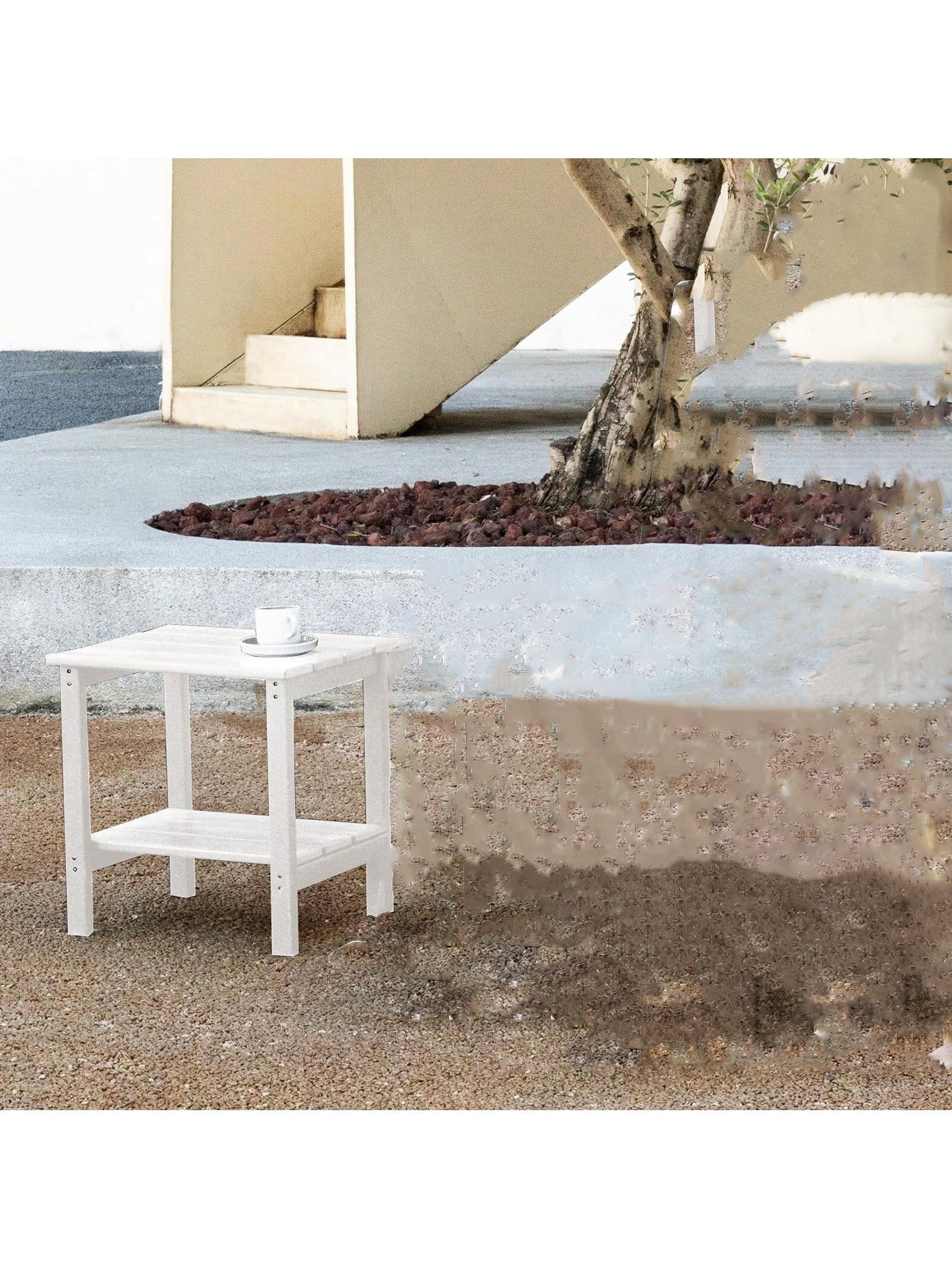 Huisuilinss Adirondack Side Table,Square Outdoor Side Table,Plastic ...