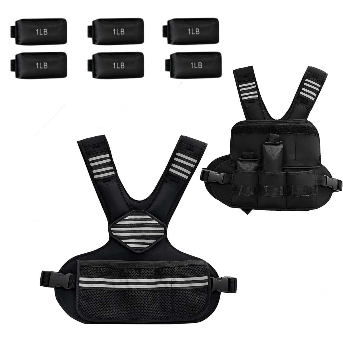 Huisuilinss Adjustable Weighted Vest,4-10lb Vest with Ironsand Weights ...