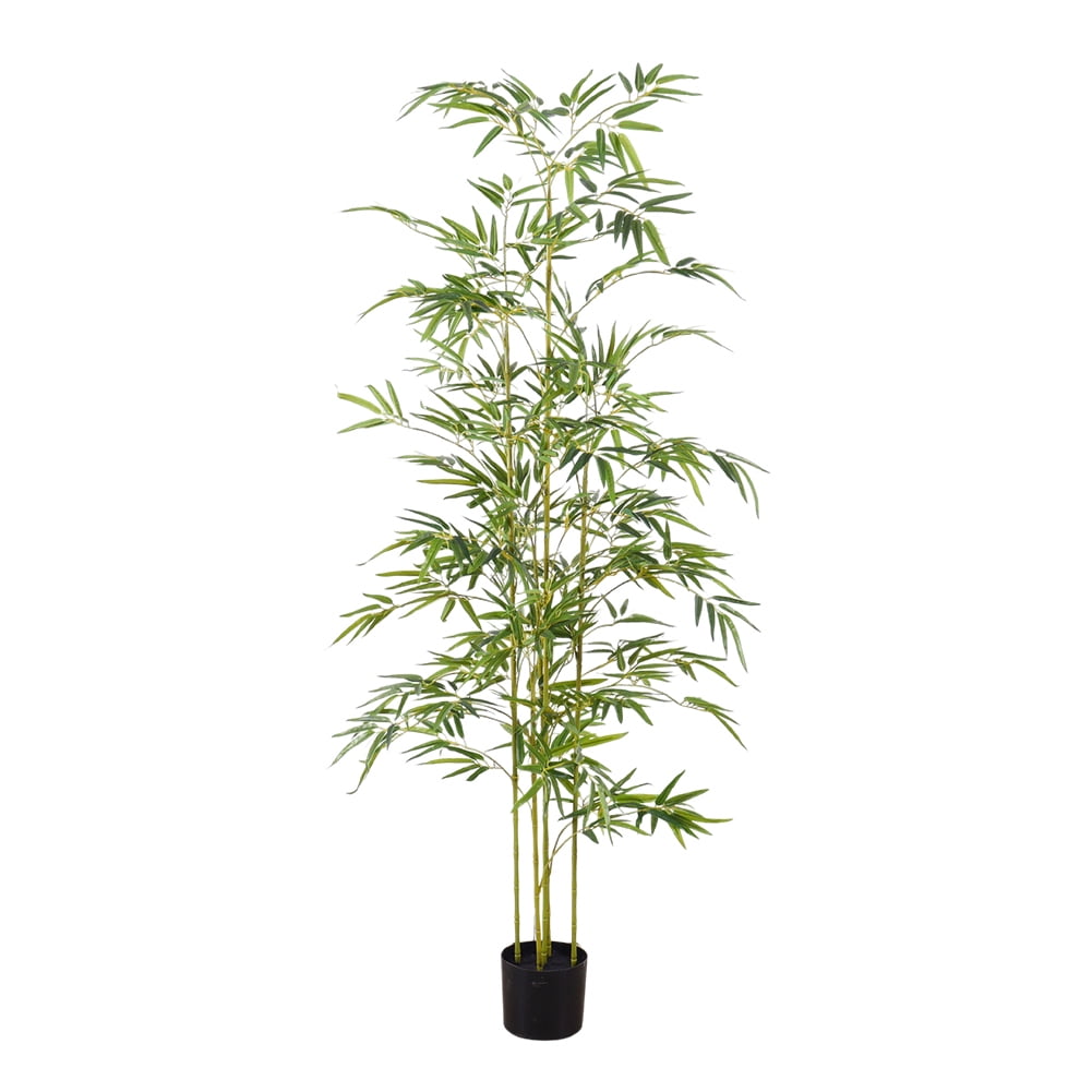 Huisuilinss Artificial Bamboo Tree,Fake Bamboo Plant In Pot,Tall Faux ...