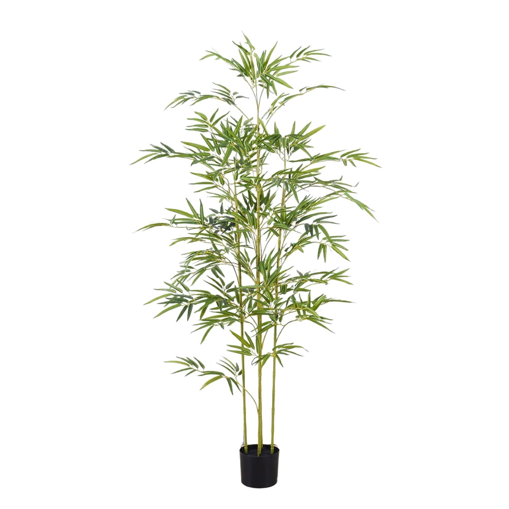 Huisuilinss Artificial Bamboo Tree,Fake Bamboo Plant In Pot,Tall Faux ...