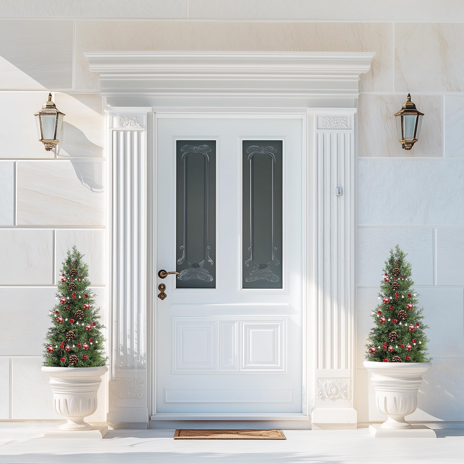 Huisuilinss Artificial Cedar Topiary Tree,Potted Fake Cypress Tree,Tall ...