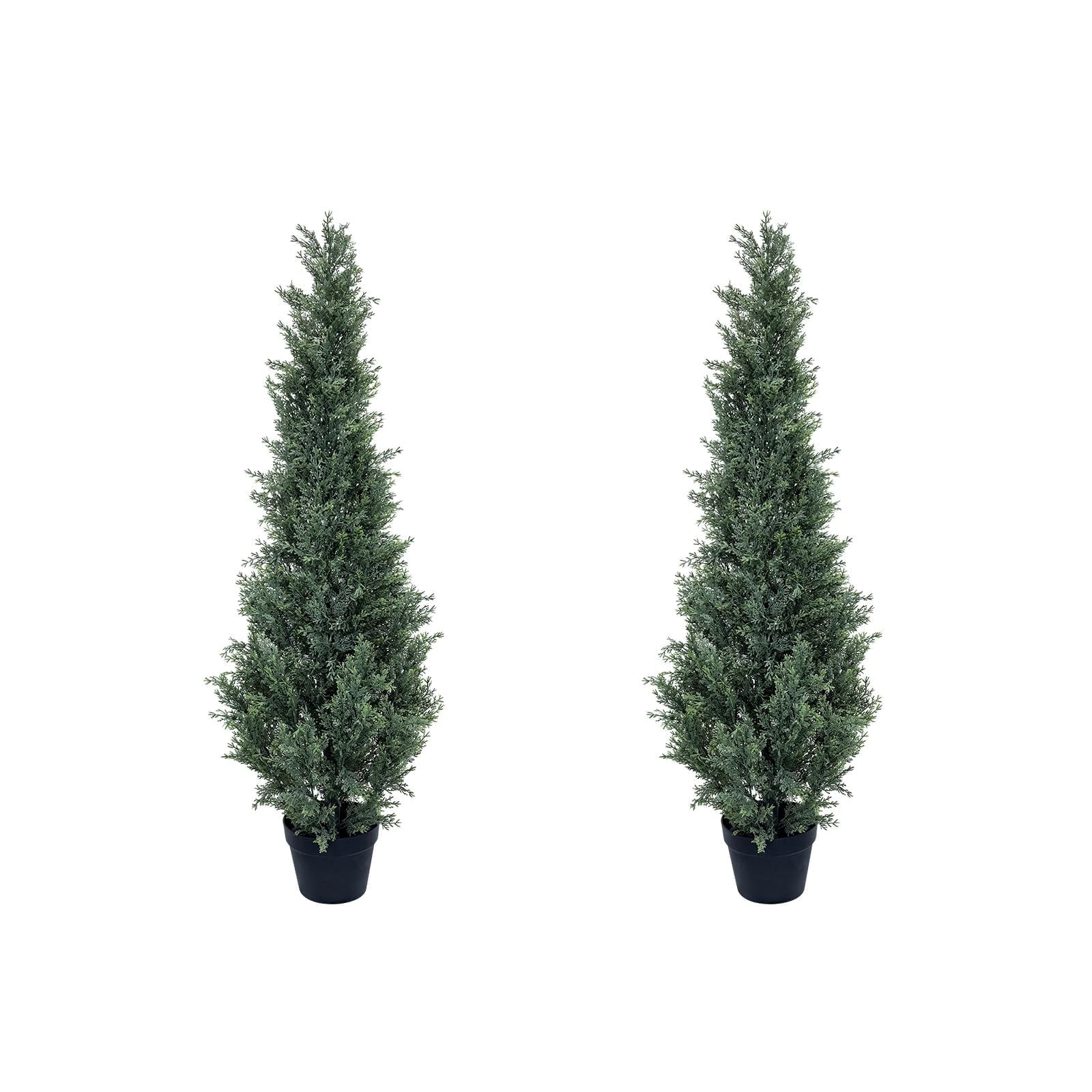 Huisuilinss Artificial Cedar Topiary Tree,Realistic Fake Cypress Tree ...