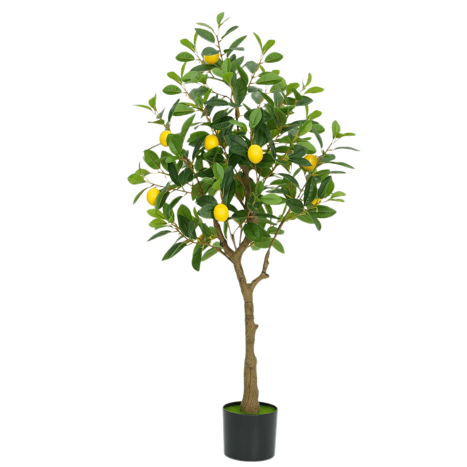 Huisuilinss Artificial Lemon Tree,4FT/5FT Tall Fake Lemon Plant in Pot ...