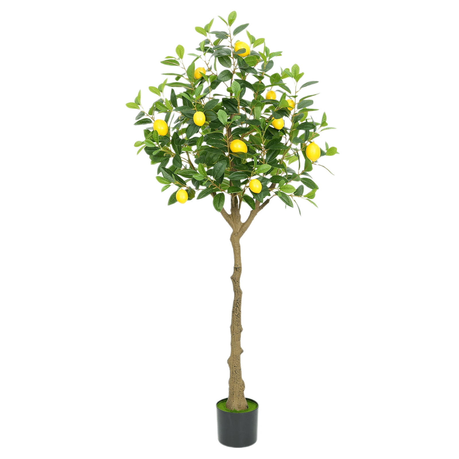 Huisuilinss Artificial Lemon Tree,4FT/5FT Tall Fake Lemon Plant in Pot ...