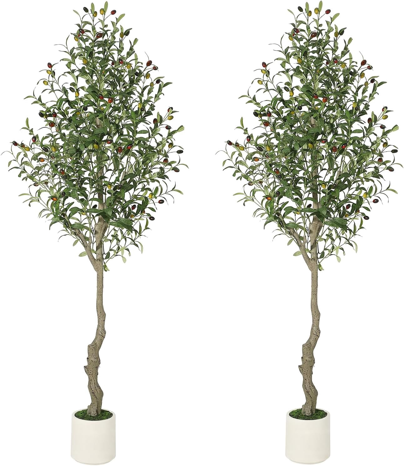 Huisuilinss Artificial Olive Tree,Fake Potted Olive Silk Tree with ...