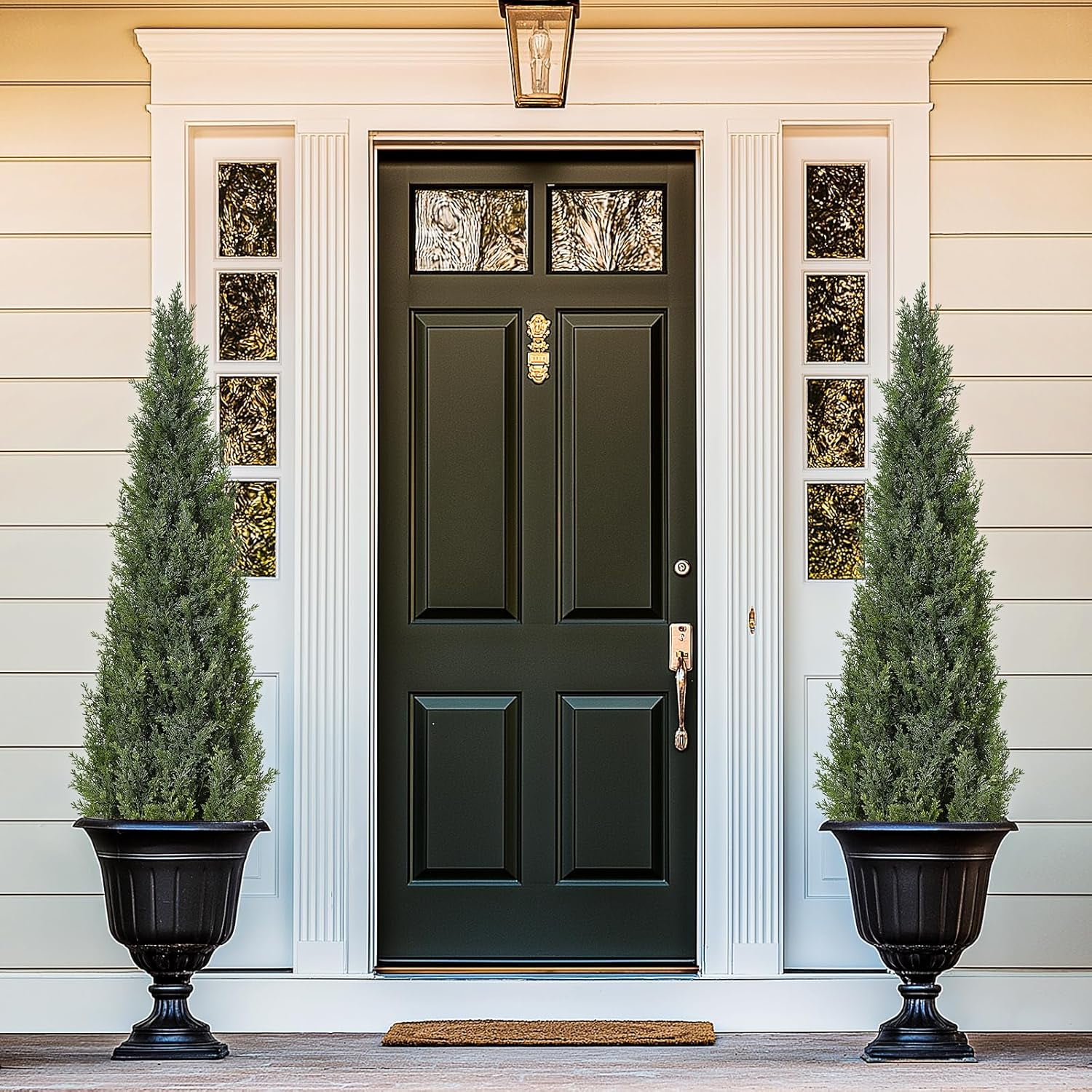 Huisuilinss Artificial Topiary Tree,Realistic Faux Cedar Pines, UV ...