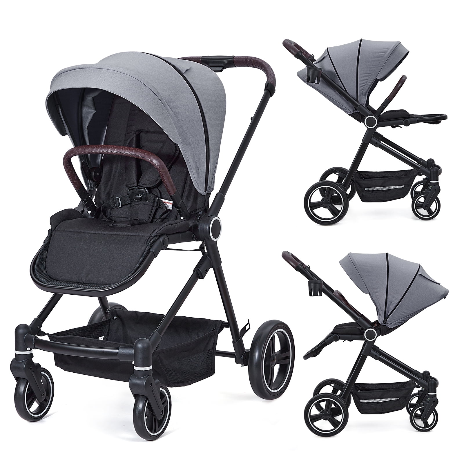 Huisuilinss Baby Stroller Travel Stroller Reversible Stroller, Fold ...