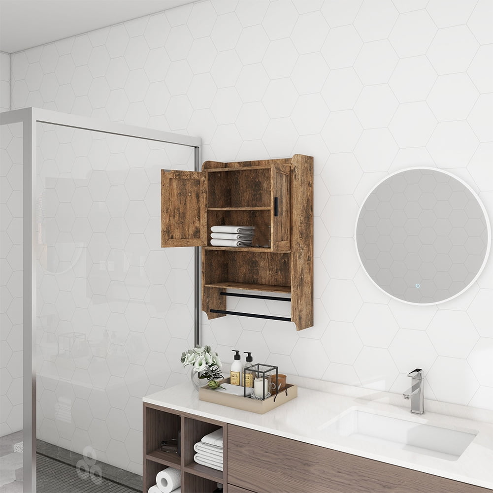 Huisuilinss Bathroom Wall Cabinet with Adjustable Shelf & Doors,Wall ...