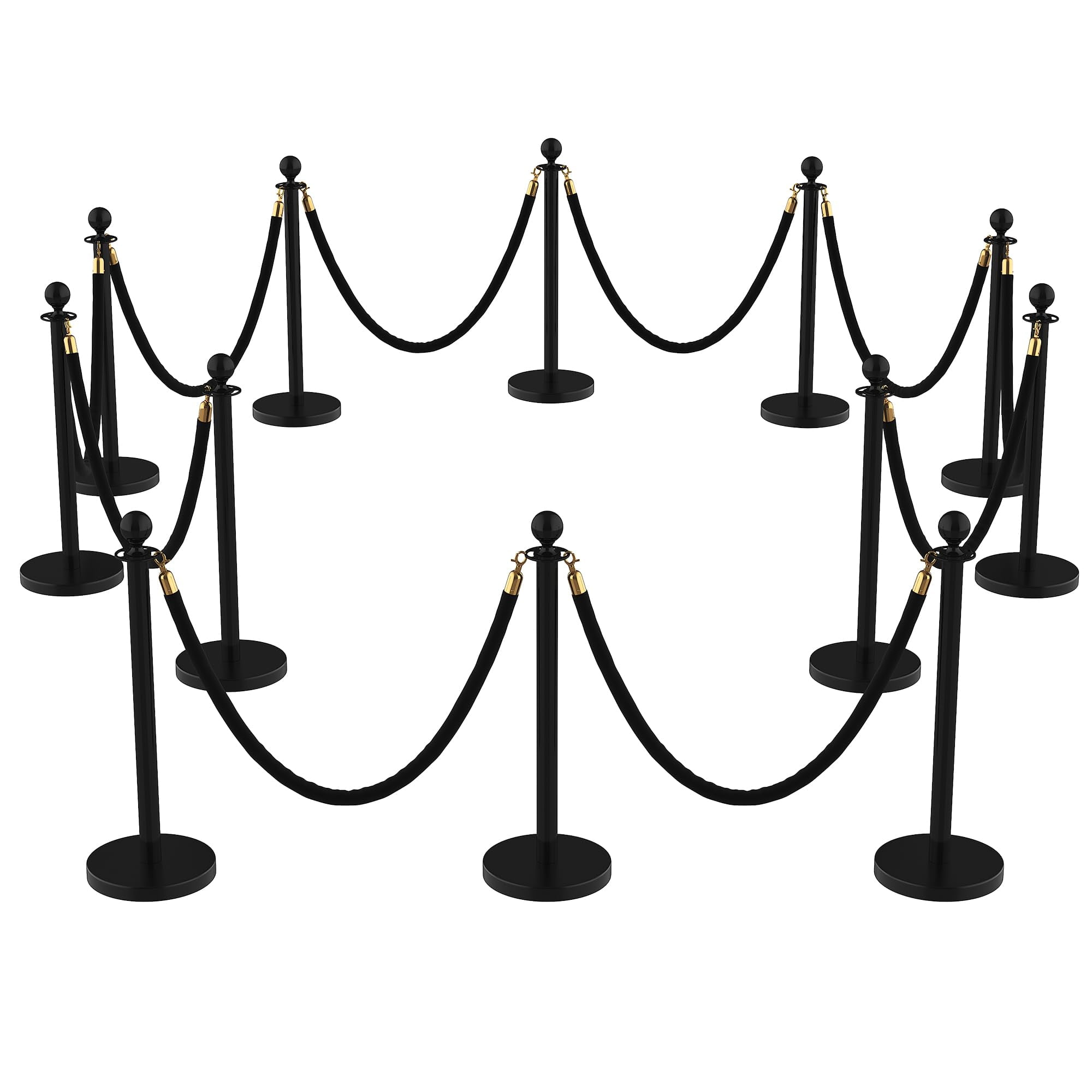 Huisuilinss Black Stanchion Post,Stanchions And Velvet Ropes,Stainless ...