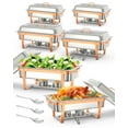 Huisuilinss Chafing Dish Buffet Set,8QT Rectangle Chafing Dishes For ...
