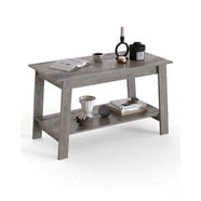 HomGarden Industrial Style Rectangle Wood Coffee Table with Metal ...