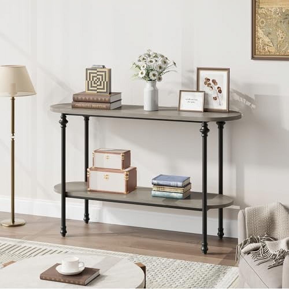 Huisuilinss Console Table, 43.3" Entryway Table with Storage Shelf ...
