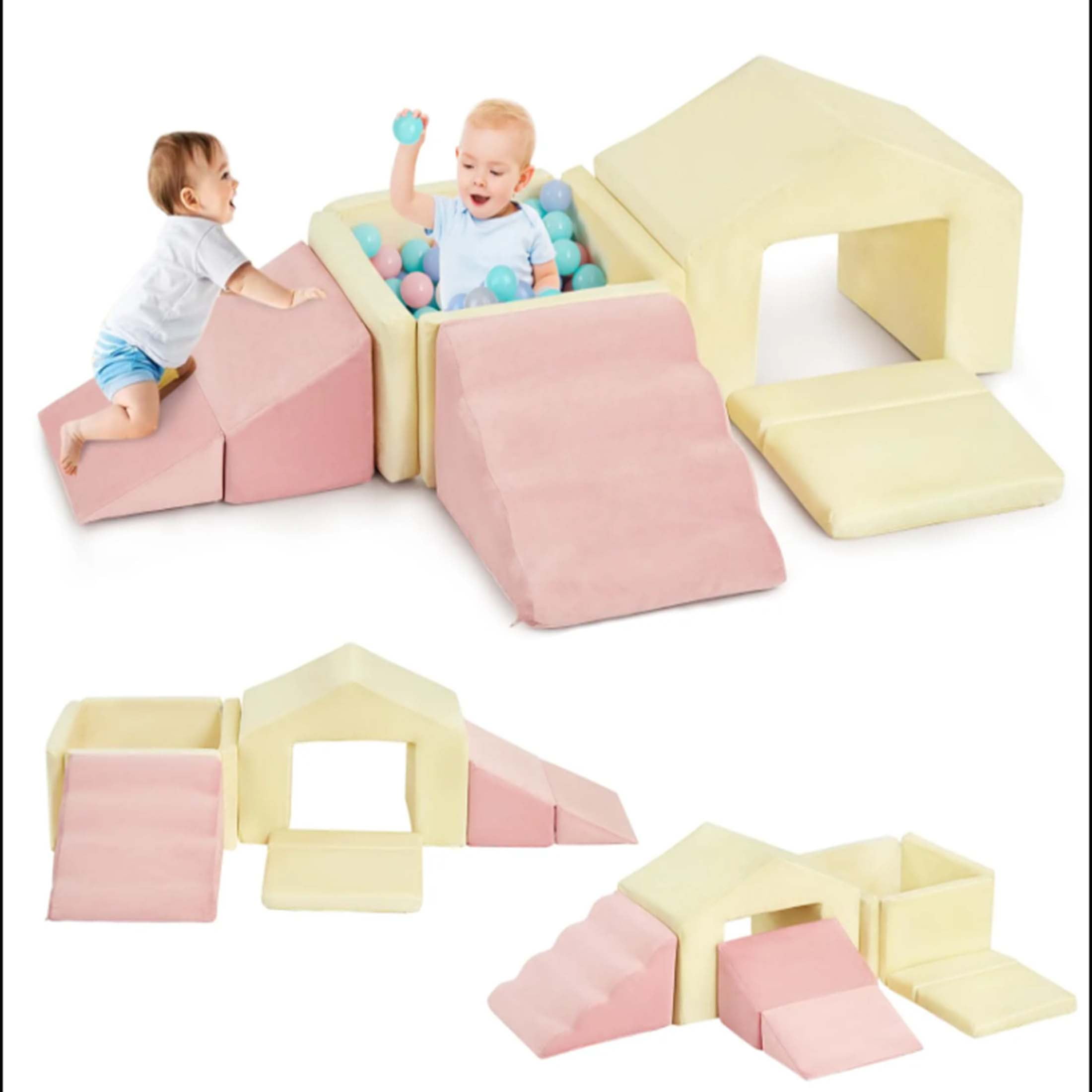 Huisuilinss Foam Climbing Toys For Toddlers,6PCS Foam Climbing Blocks ...