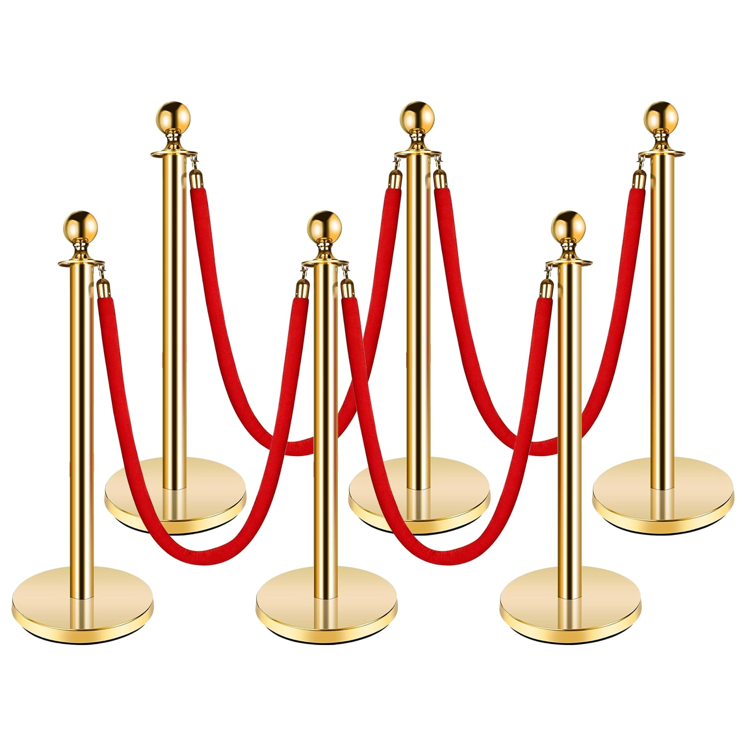 Huisuilinss Gold Stanchion Post,Red Carpet Ropes And Pole,Stainless ...