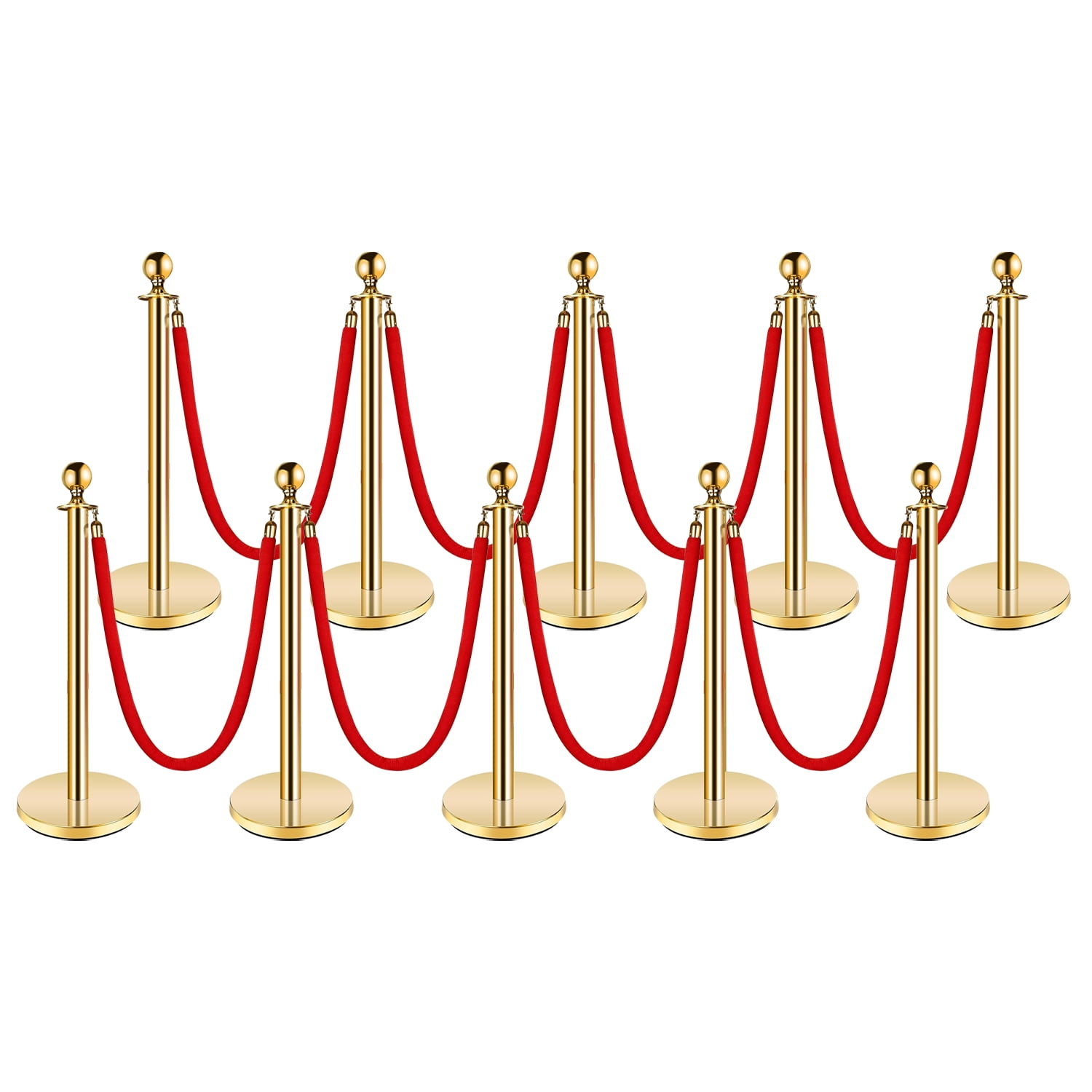 Huisuilinss Gold Stanchion Post,Red Carpet Ropes And Pole,Stainless ...