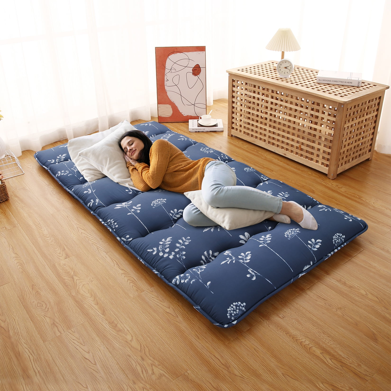 Huisuilinss Japanese Floor Mattress,Futon Mattress,Twin Size Tatami Mat ...