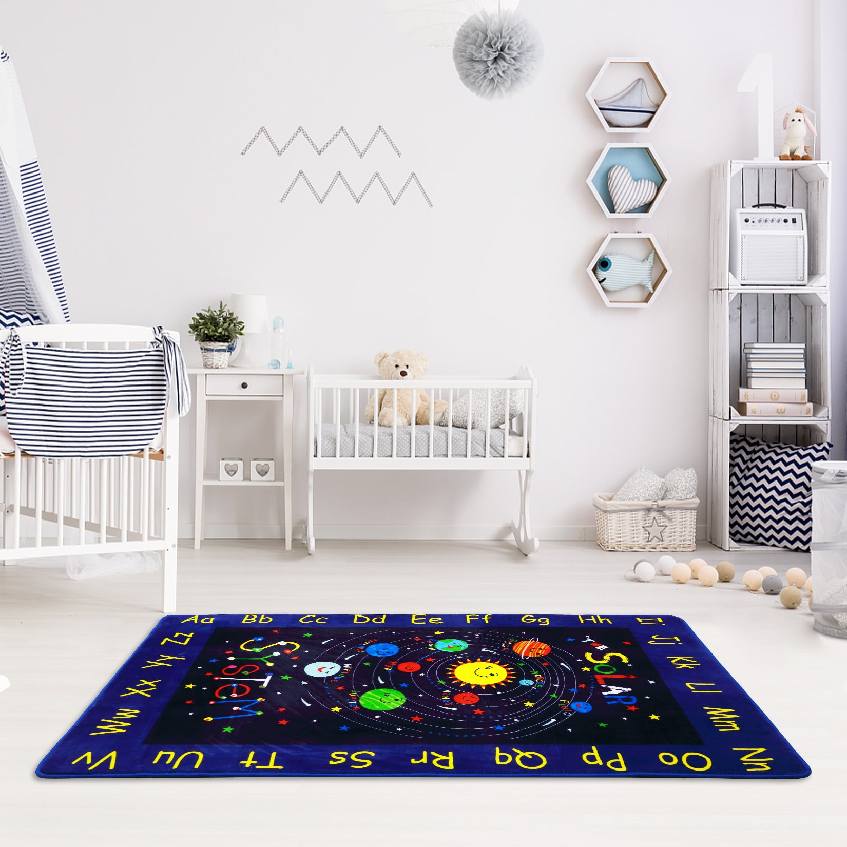 Huisuilinss Kids Educational Rug For Learning Alphabet,Kids Play Mat ...