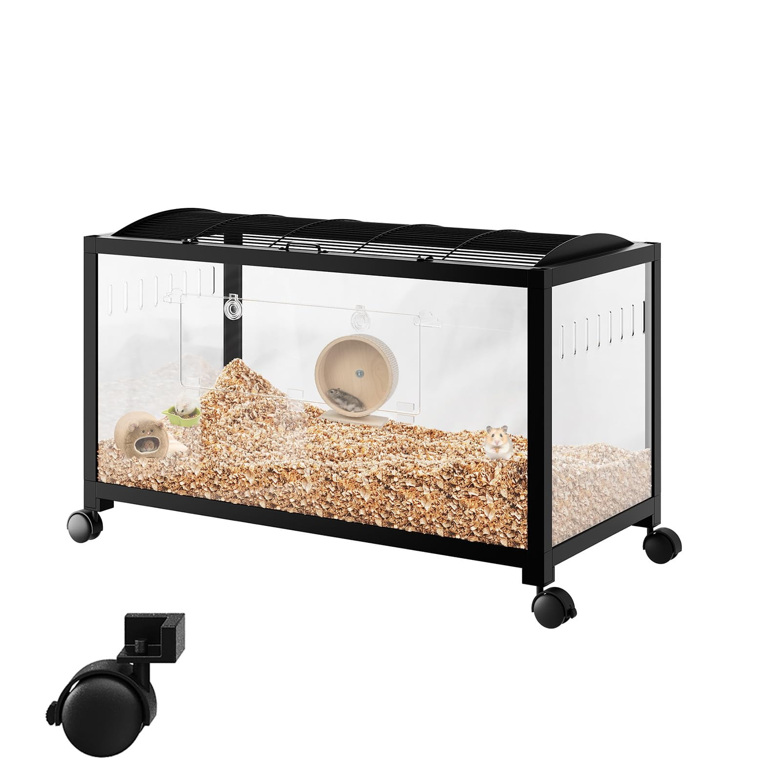 Huisuilinss Large Hamster Cage,Metal Acrylic Rat Cage,Stackable Design ...