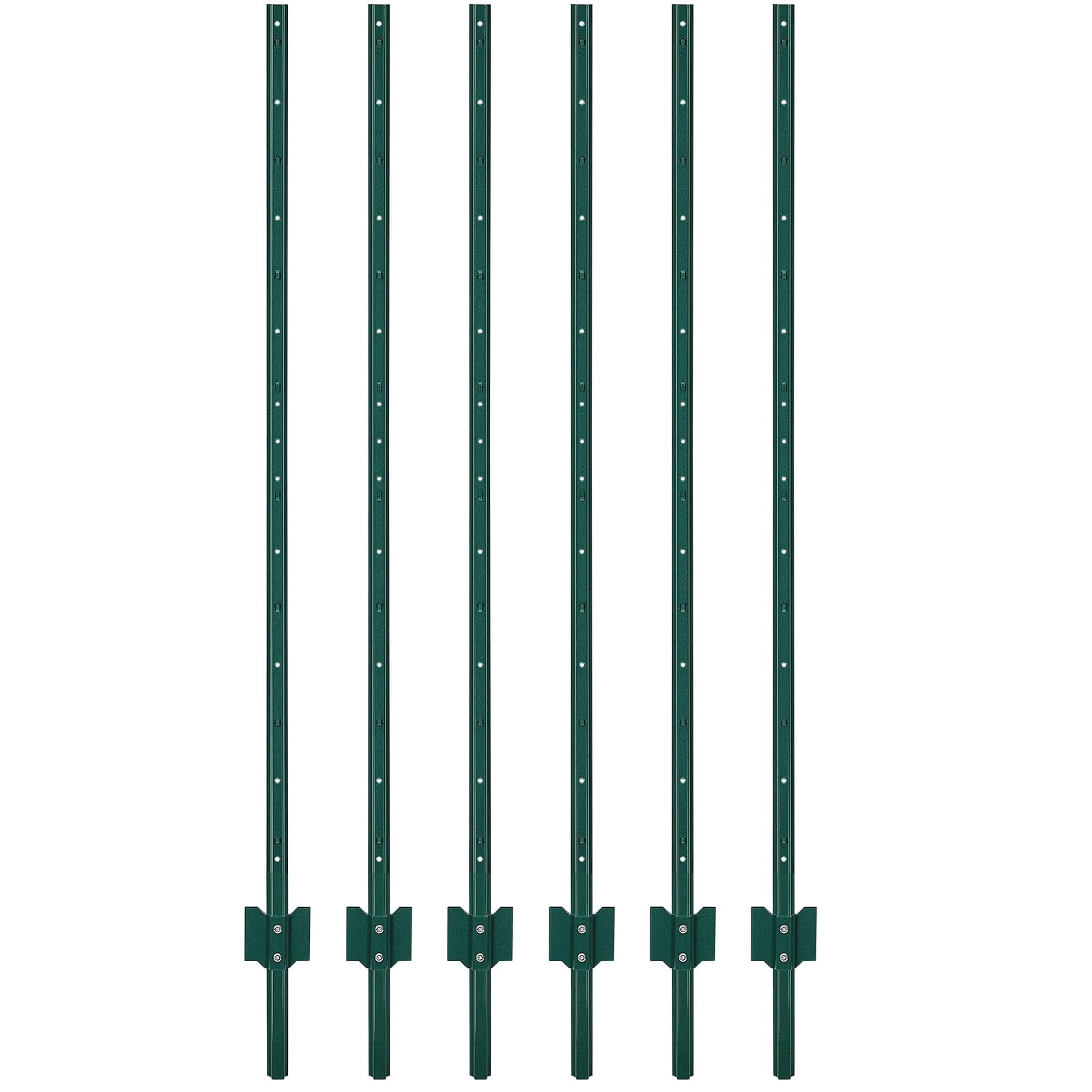 Huisuilinss Metal Fence Post,U-Shaped Steel Fence Stake,Rust-Resistant ...