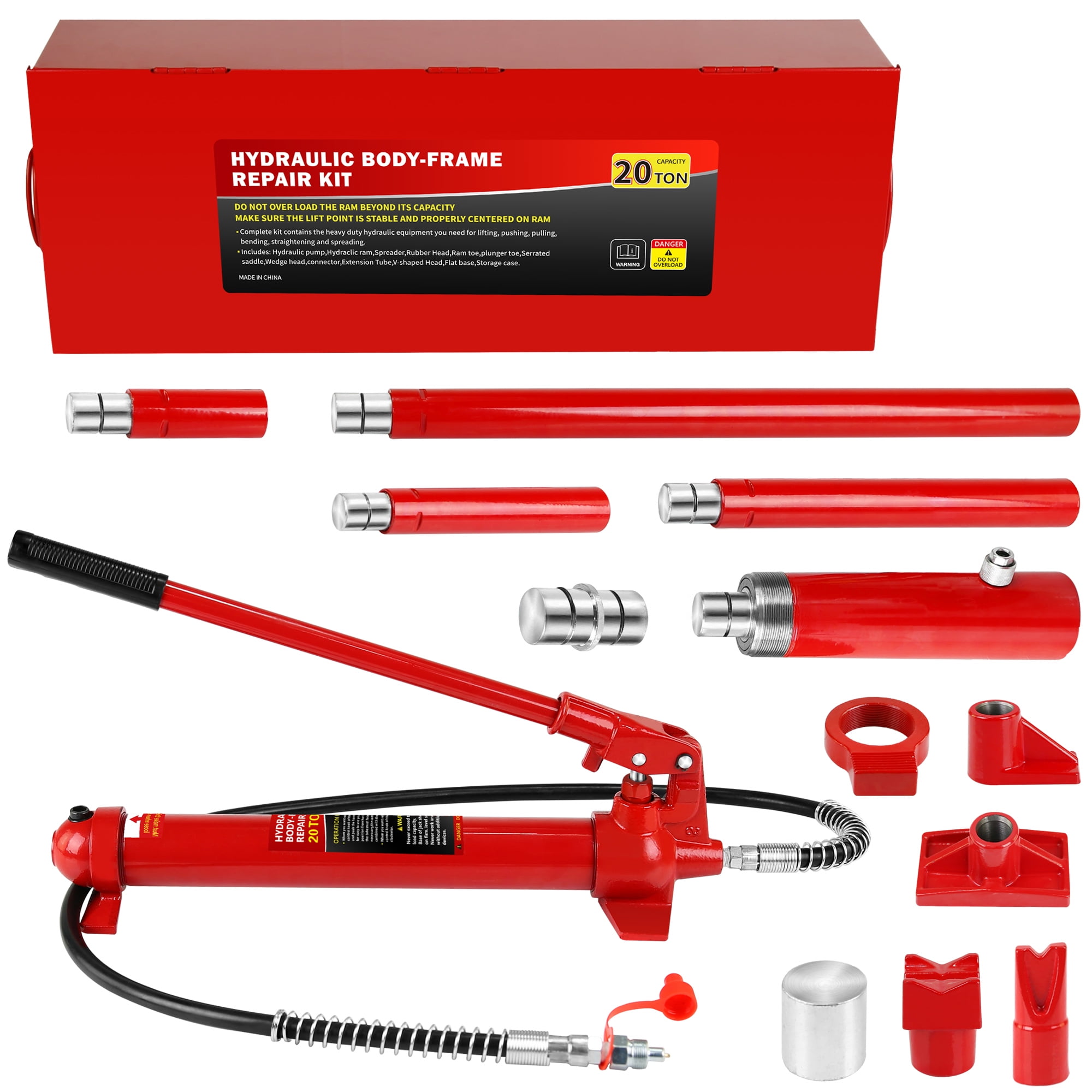 Huisuilinss Portable Hydraulic Jack with 4FT/1.43M Oil Hose, 20 Ton Car ...