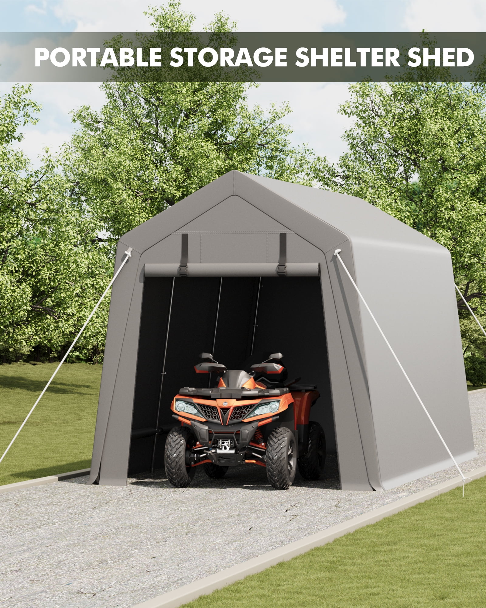 Huisuilinss Portable Shed Outdoor Storage Shelter,Heavy Duty Instant ...