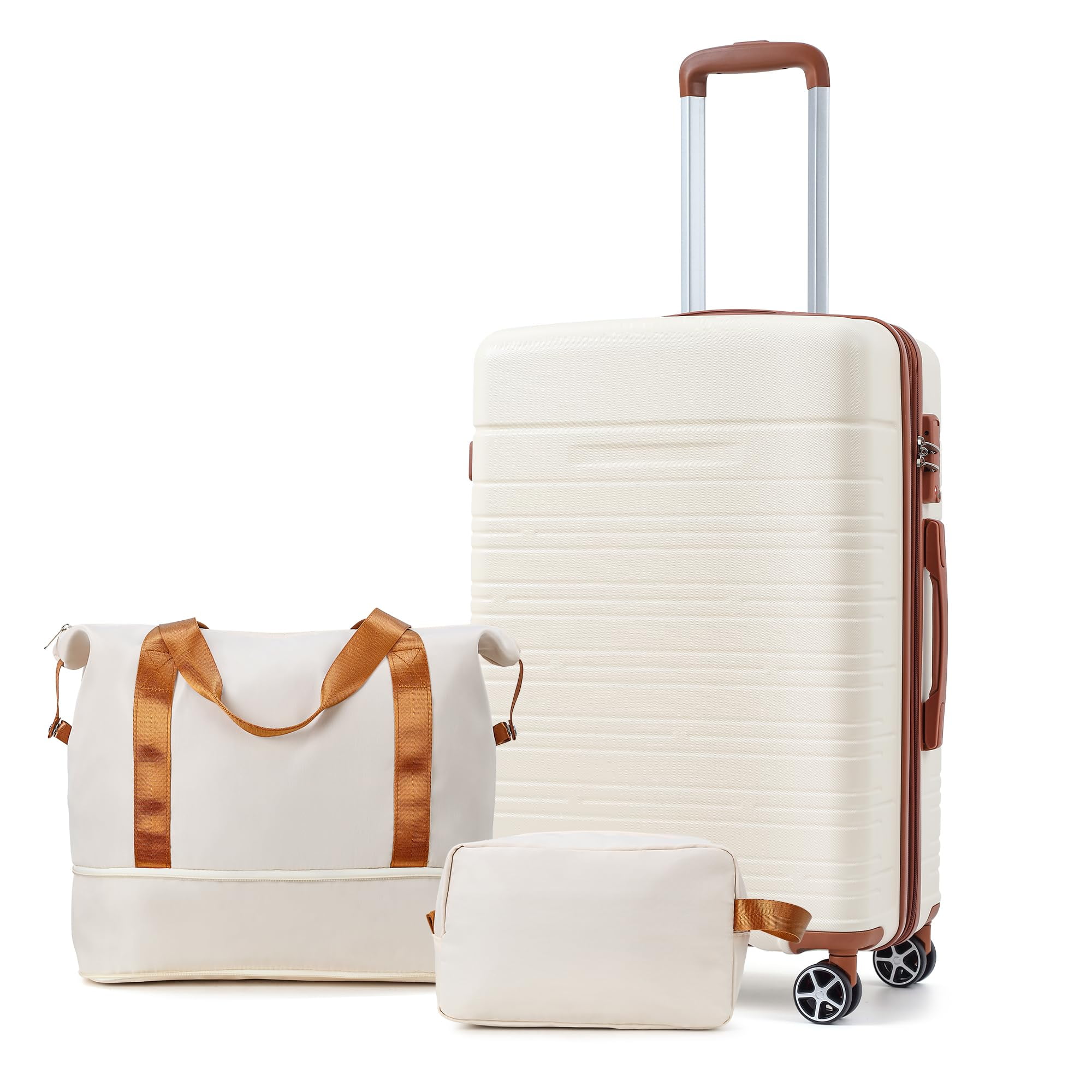 Huisuilinss Suitcase Set 3 Piece Luggage Set,Hardside Suitcase with ...