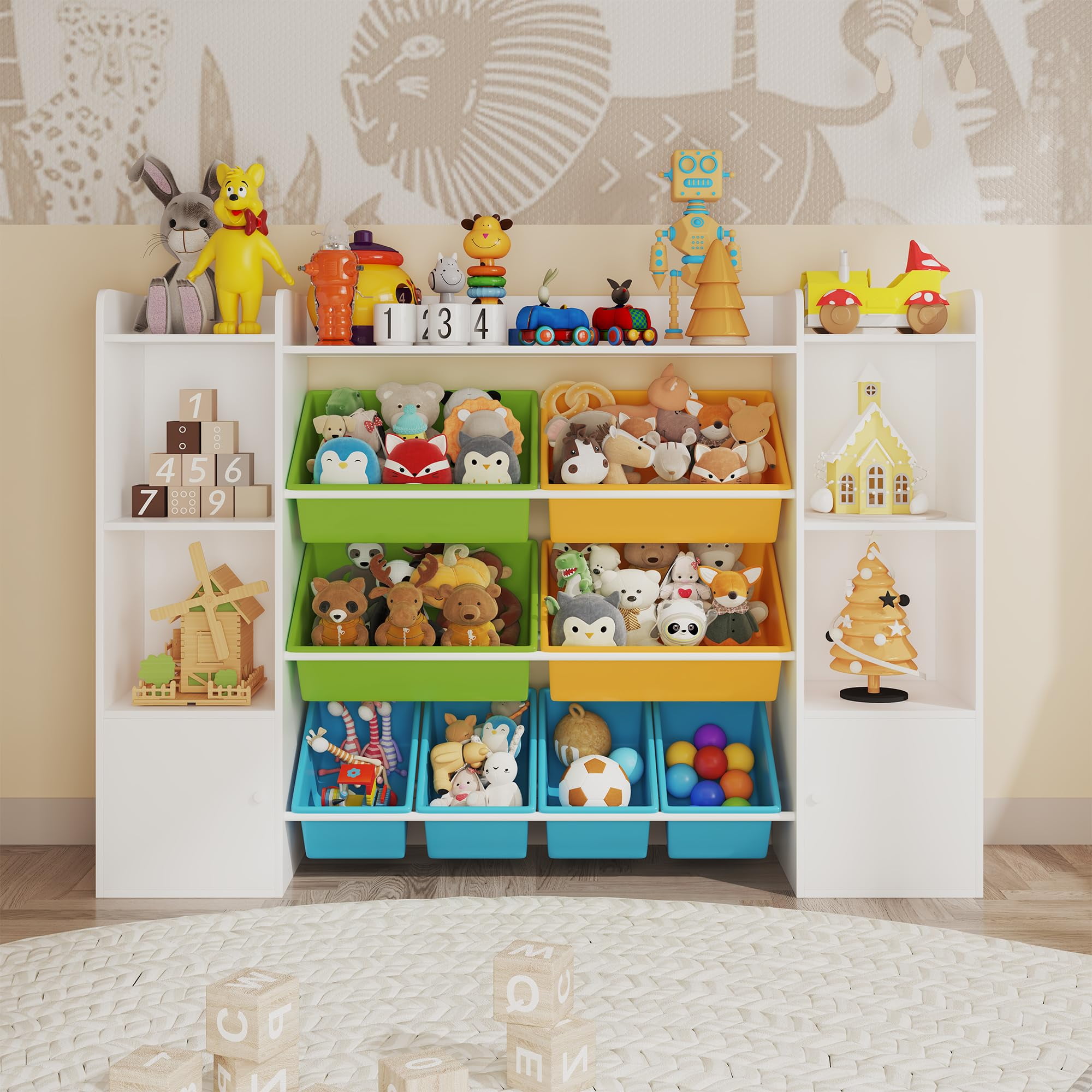 Huisuilinss Toy Storage Organizer,Bookshelf And Toy Storage,Toy ...