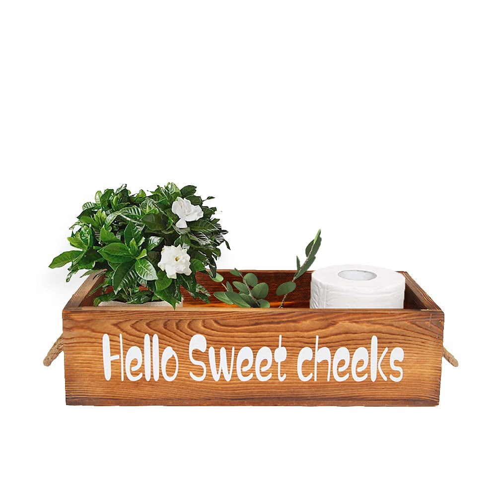 Huisuilinss Wood Nesting Storage Crates with Handles, Decorative ...