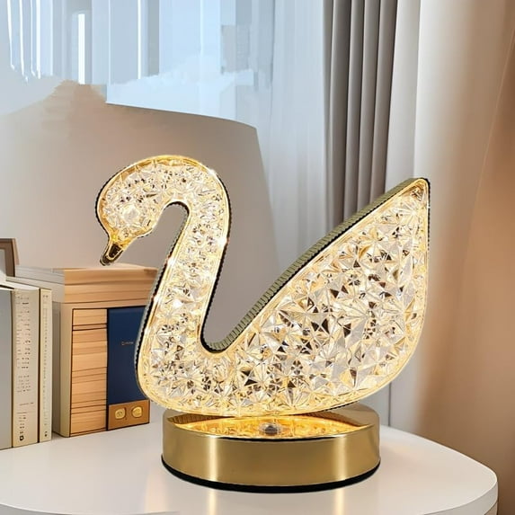 Huiyi Crystal Moon Led Touch Control Table Lamp, LEDBedside Lamps 3 ...