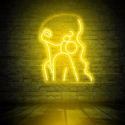 Huiyi Girls' neon lights, Neon Sexy Woman Sign,Neon Night Light,Woman ...