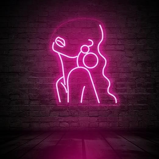 Huiyi Girls' neon lights, Neon Sexy Woman Sign,Neon Night Light,Woman ...