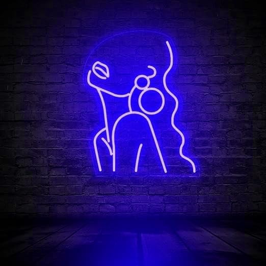 Huiyi Girls' neon lights, Neon Sexy Woman Sign,Neon Night Light,Woman ...