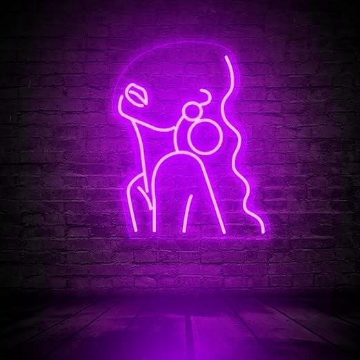 Huiyi Girls' neon lights, Neon Sexy Woman Sign,Neon Night Light,Woman ...