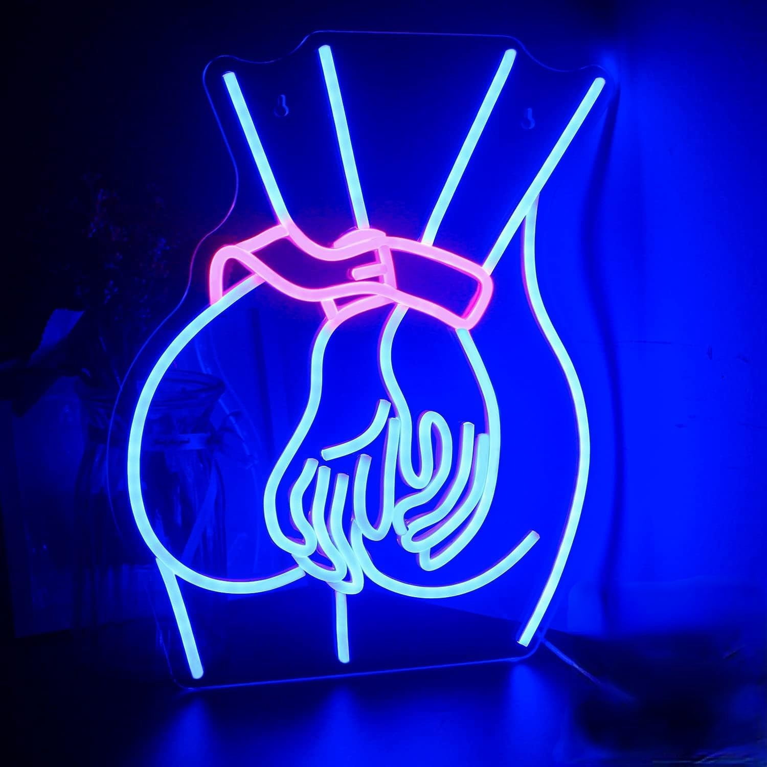 Huiyi Lady Neon Sign, Acryli Led Neon Light Wall Light Led Wall Decor ...
