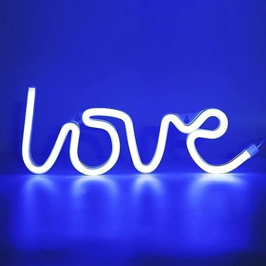 Huiyi Love Neon Light Neon Love Signs Pink Neon Light Signs LED Love ...