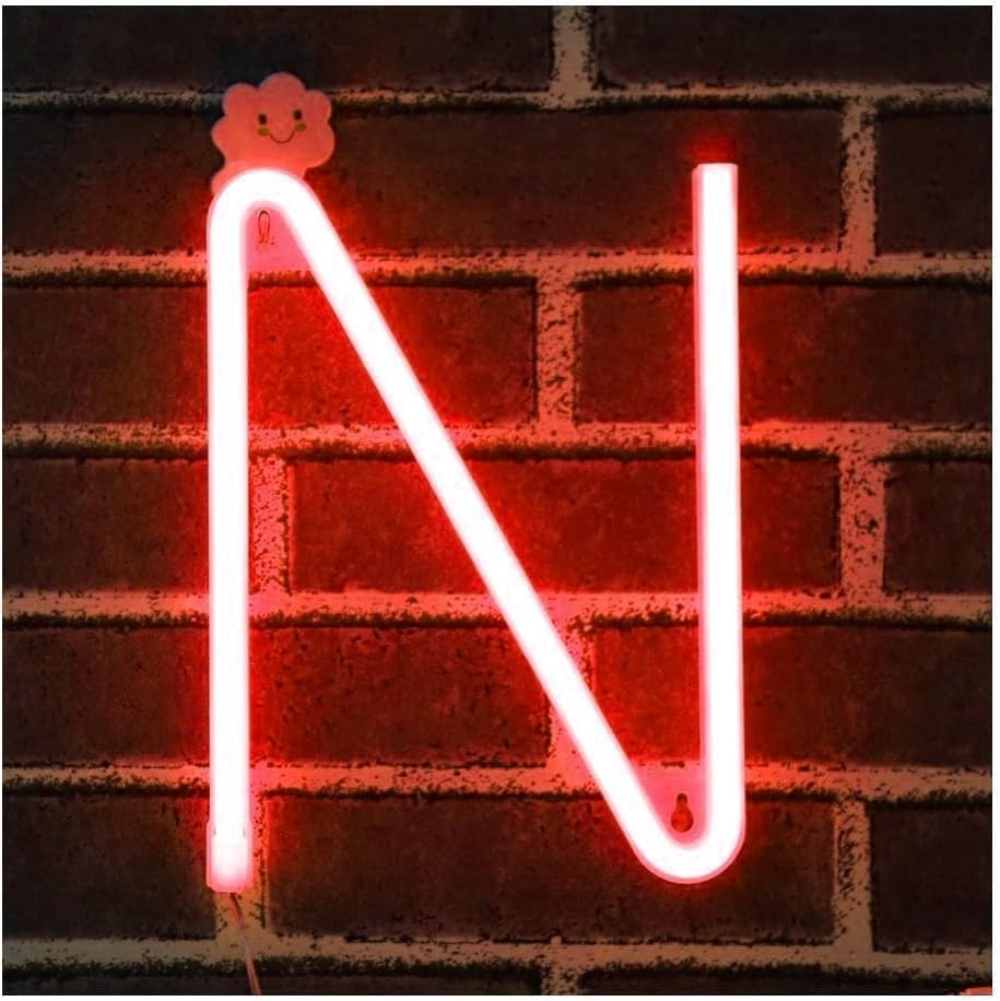 Huiyi Neon Letter, LED Alphabet Letter Lights Battery and USB Operated ...