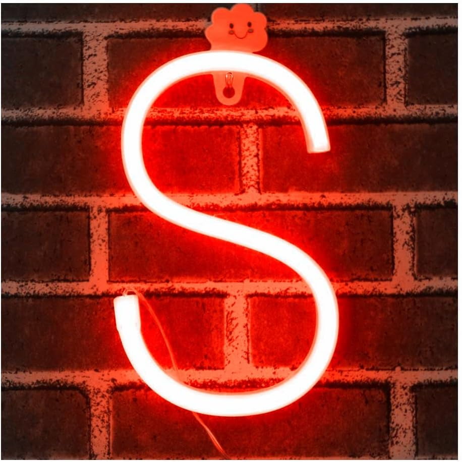Huiyi Neon Letter, LED Alphabet Letter Lights Battery and USB Operated ...