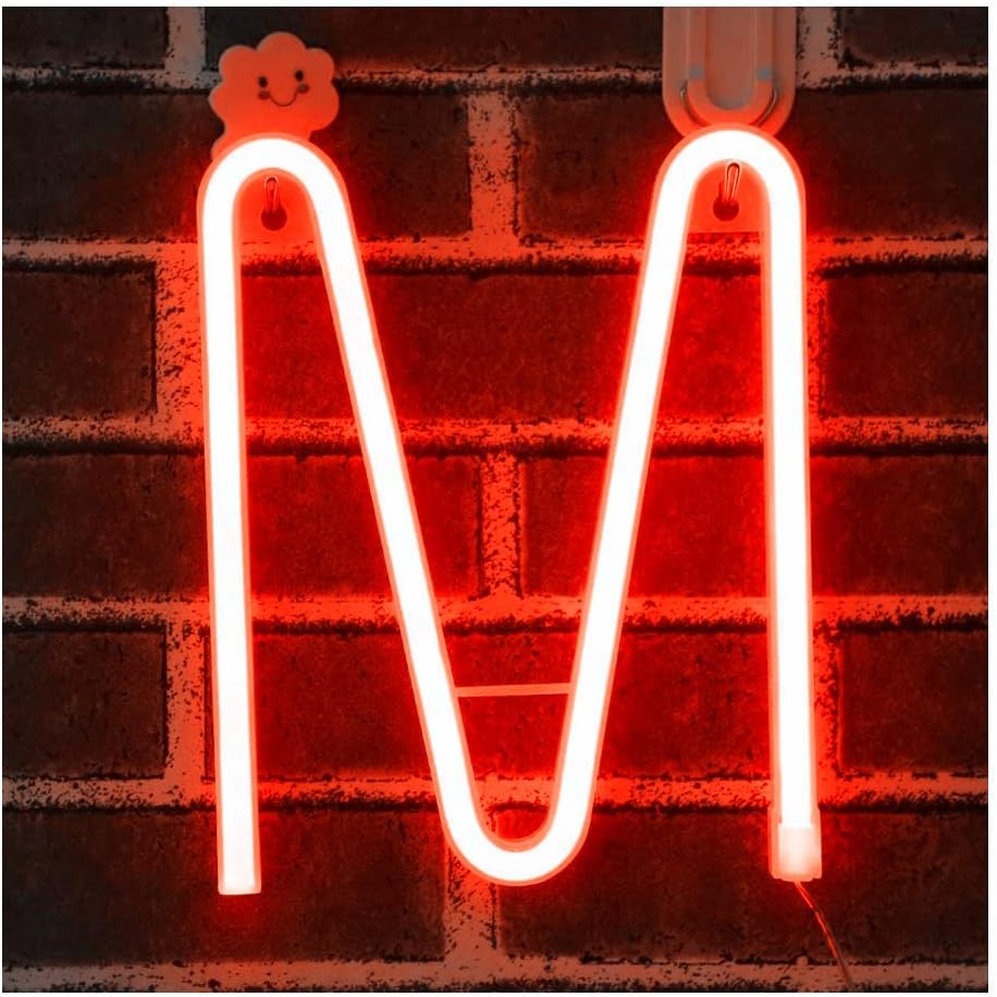 Huiyi Neon Letter, LED Alphabet Letter Lights Battery and USB Operated ...