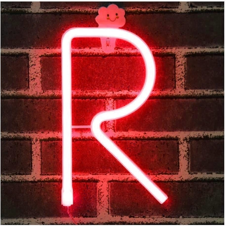 Huiyi Neon Letter, LED Alphabet Letter Lights Battery and USB Operated ...