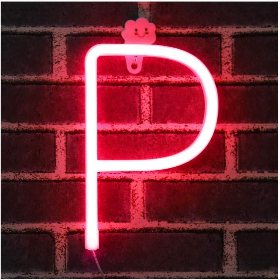 Huiyi Neon Letter, LED Alphabet Letter Lights Battery and USB Operated ...