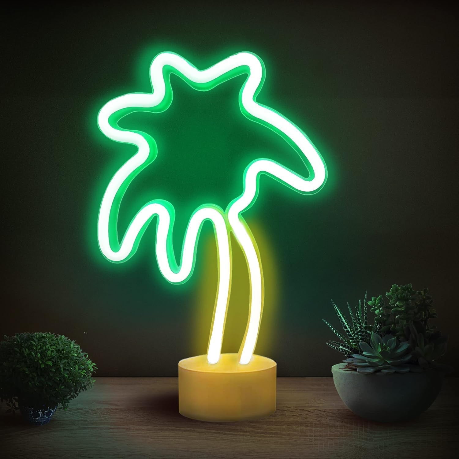 Huiyi Neon Light Base, Palm Tree Lights Neon Signs - Coconut Tree Neon ...