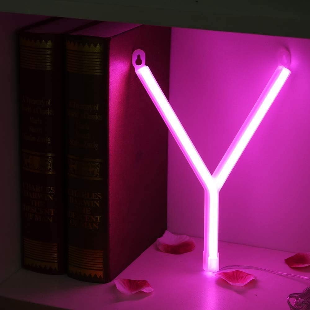 Huiyi Upgraded Version Neon Letter, LED Alphabet Letter Lights USB ...