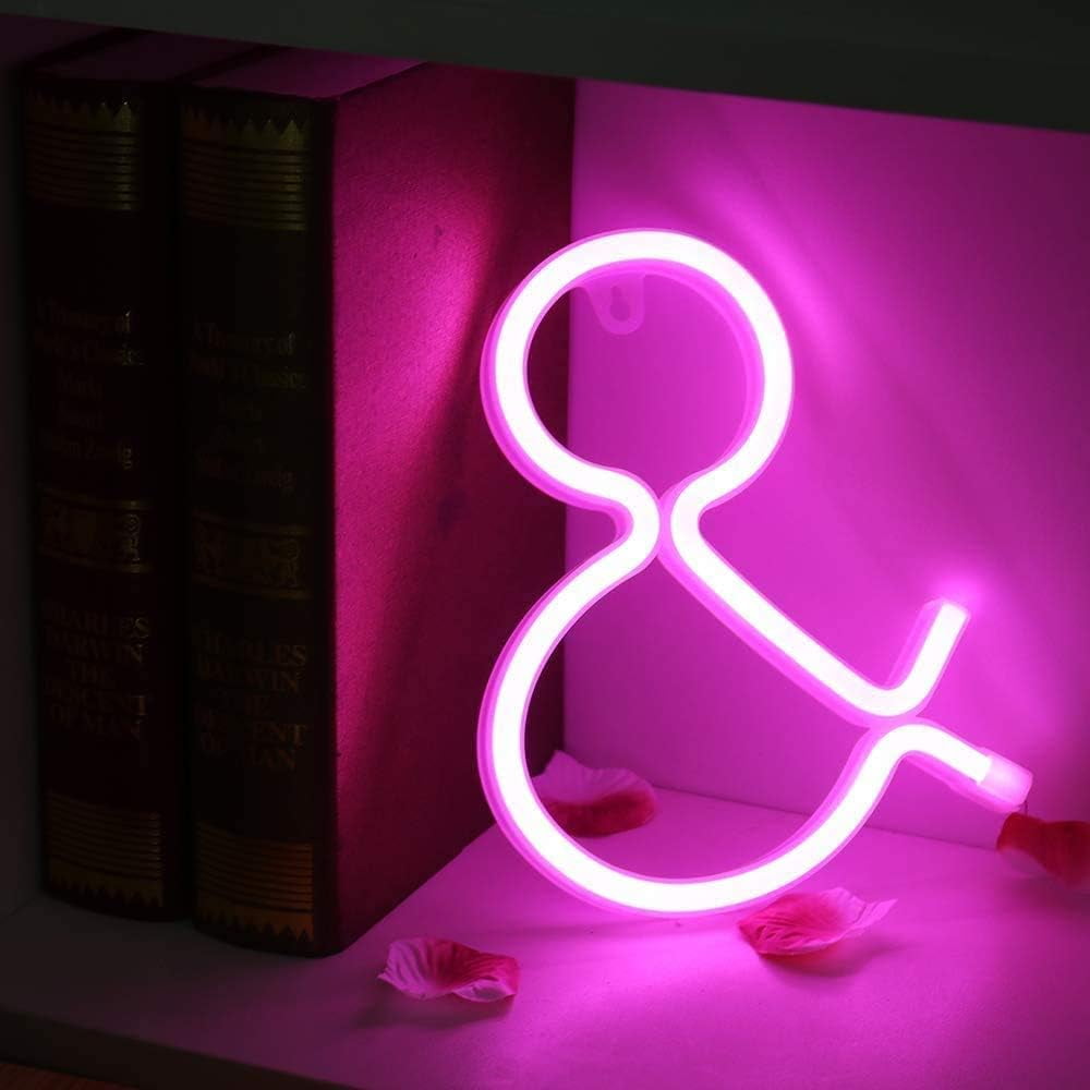 Huiyi Upgraded Version Neon Letter, LED Alphabet Letter Lights USB ...