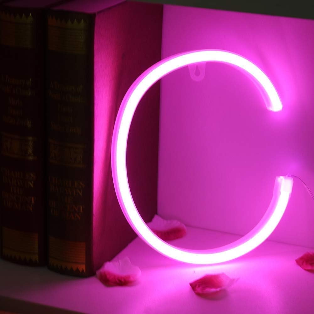 Huiyi Upgraded Version Neon Letter, LED Alphabet Letter Lights USB ...